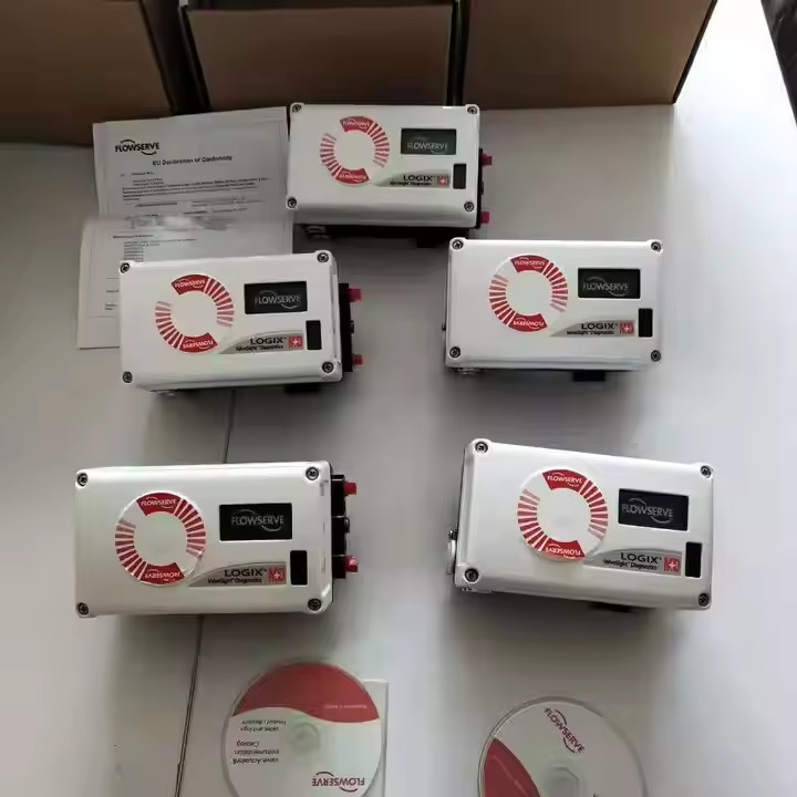 Flowserve 3200MD Valve Positioner พร้อมวาล์วควบคุมการไหลและ ASCO 551 ...
